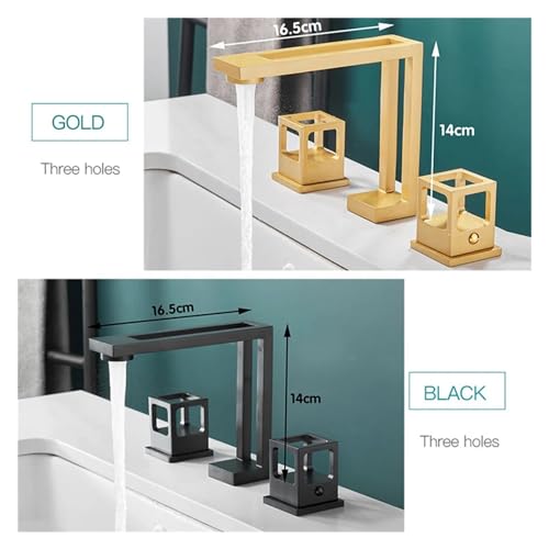 Art Design Bathroom Faucet Cold and Hot Deck Mounted Tap All Brass Dual Handles Basin Tap Bathtub Faucet,kitchen sink faucet