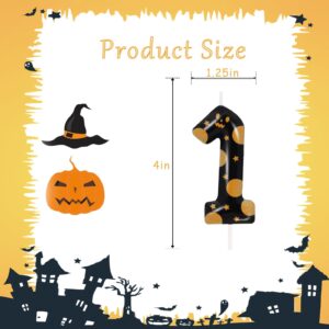 Ghost Birthday Candle - Number 1 Candle for Halloween Birthday Party Decorations, Nightmare Christmas Party Supplies, Halloween Ghost Candle Cake Topper