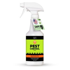 nature's dome eco-friendly pest control spray – 16 oz – ant, roach, spider, fly, flea and insect control with natural essential oils – fast-acting, child & pet safe for indoor & outdoor use