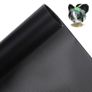 benecreat black pvc plastic net, 39x11.8 inch custom fursuit eye mesh waterproof printable mesh for furries cosplay, props, fursuits, craft making, hole: 1mm