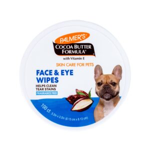 Palmer's for Pets Palmer's for Pets Facial Cleansing Pads with Cocoa Butter 100ct; Small Face Wipes for Dogs with Vitamin E and Cocoa Butter, Dog Eye Cleaning Wipes