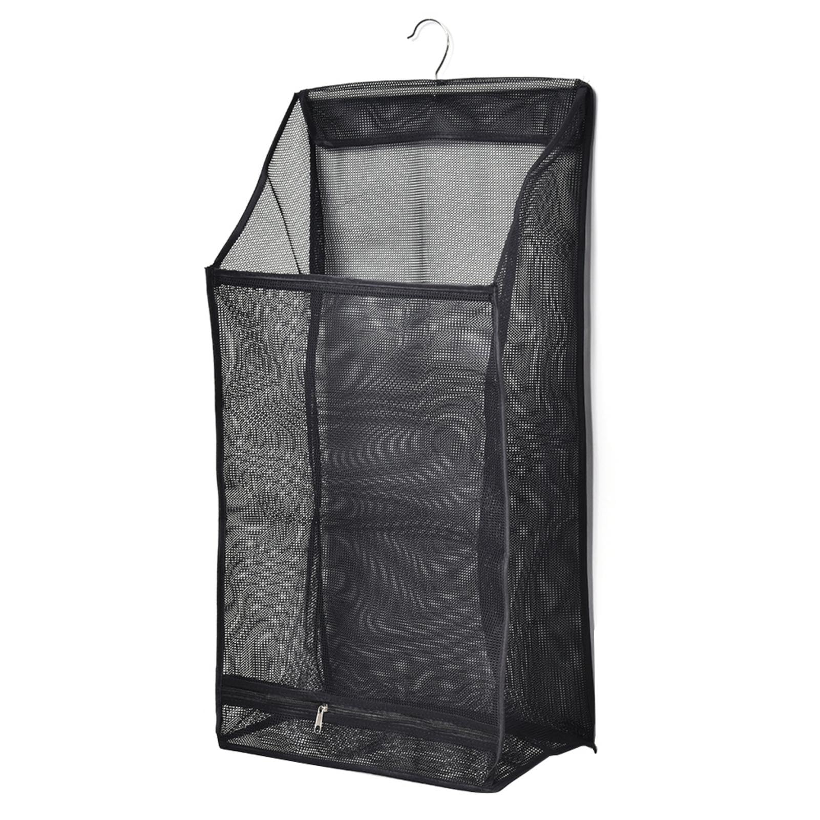 Hanging Mesh Laundry Bag, Hanging Foldable Clothes Hamper, Mesh Storage Bag Laundry Hamper, Foldable Hanging Clothes Storage Pocket, Portable Space Saver