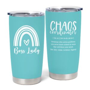 pewuvos boss christmas gifts for women, bosses lady gifts for her, best lady boss ever gifts, female boss appreciation gifts, funny boss lady gifts, gift for boss lady 20 oz tumbler