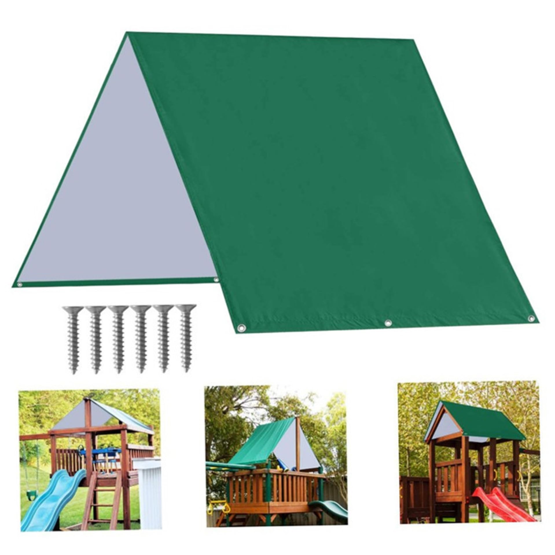 Garden Swing Canopy Replacement Swing Set Replacement Tarp 132x228 Cm Kids Playground Roof Canopy Waterproof Swing Sunshade Top Cover for Outdoor Backyard