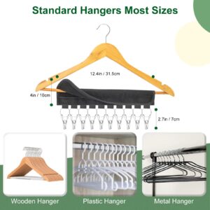 2PCS ksricfy Hat Rack for Baseball Caps, Hat Organizer for Closet, Hat Hanger Space Saving 85% with 10 Clips, Collapsible Hat Holder Fit All Caps for Men Wome