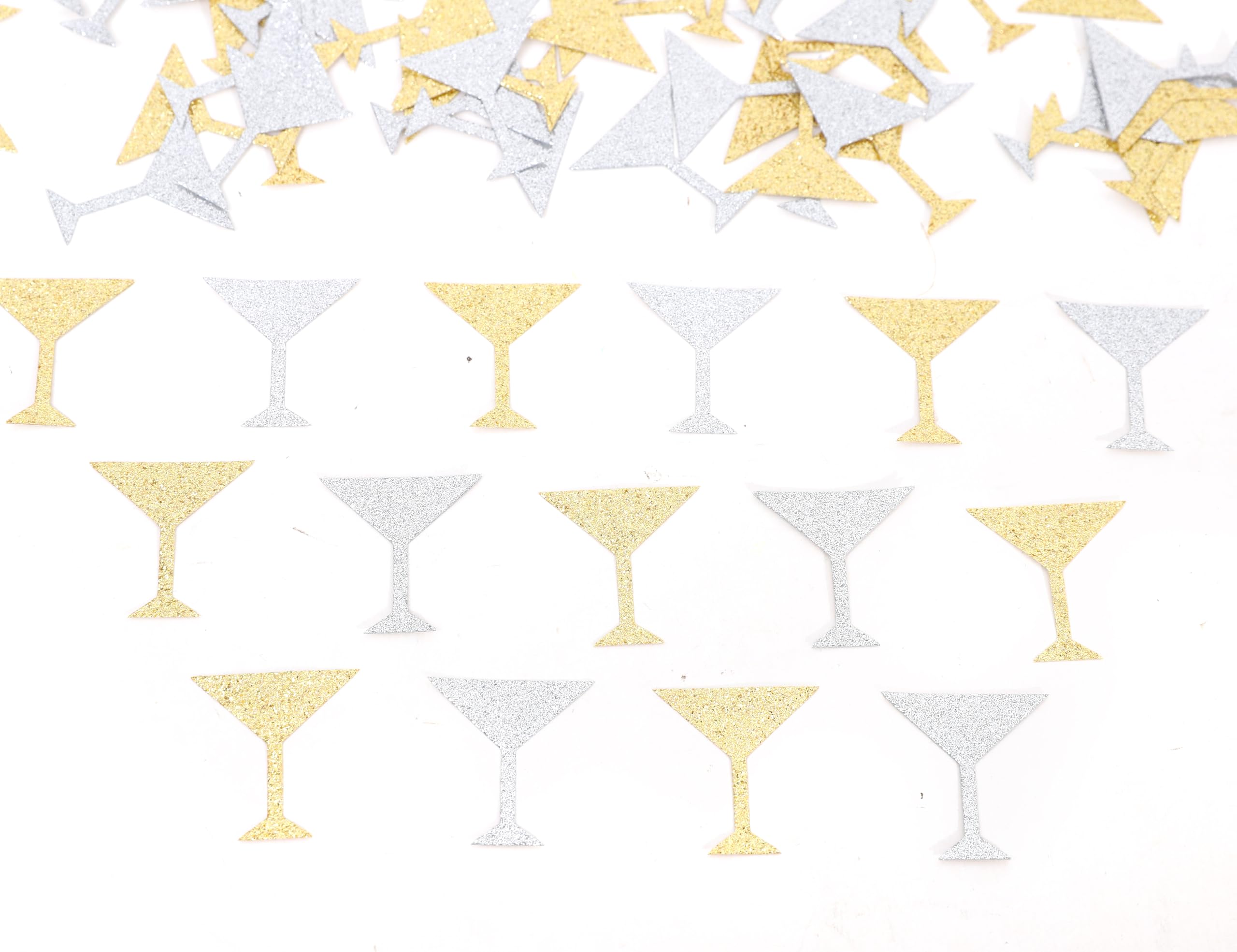 Glitter Wine Glass Table Confetti - Cocktail Party Confetti, Funny Birthday Party Paper Scatters, Wedding Festival/Bridal Shower Party Table Decoration (Wine Glass Confetti)