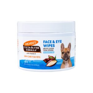 Palmer's for Pets Palmer's for Pets Facial Cleansing Pads with Cocoa Butter 100ct; Small Face Wipes for Dogs with Vitamin E and Cocoa Butter, Dog Eye Cleaning Wipes