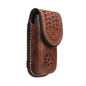 tourbon multitool sheath with belt loop one-piece molded leather knife pouch holster edc belts organizer magnetic closure