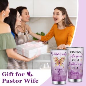 Pastor Wife Appreciation Gifts, Pastor's Wife Gifts tumbler 20oz, Religious Gift for Minister's Wife,Thank You Gifts Pastor's Wife,Unique Christmas Gifts for Wemon