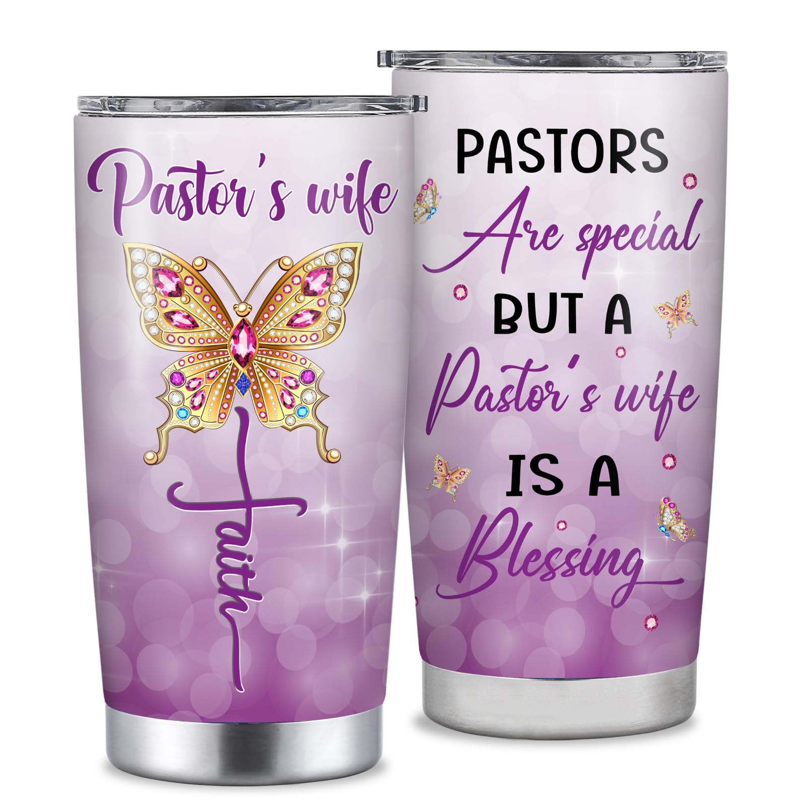 Pastor Wife Appreciation Gifts, Pastor's Wife Gifts tumbler 20oz, Religious Gift for Minister's Wife,Thank You Gifts Pastor's Wife,Unique Christmas Gifts for Wemon