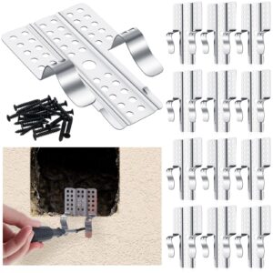 morningro 12 pcs 1/2 drywall repair clips drywall fasteners wall repair clips wall patch repair kit drywall repair solution with 24 matching screws for wall hole repair