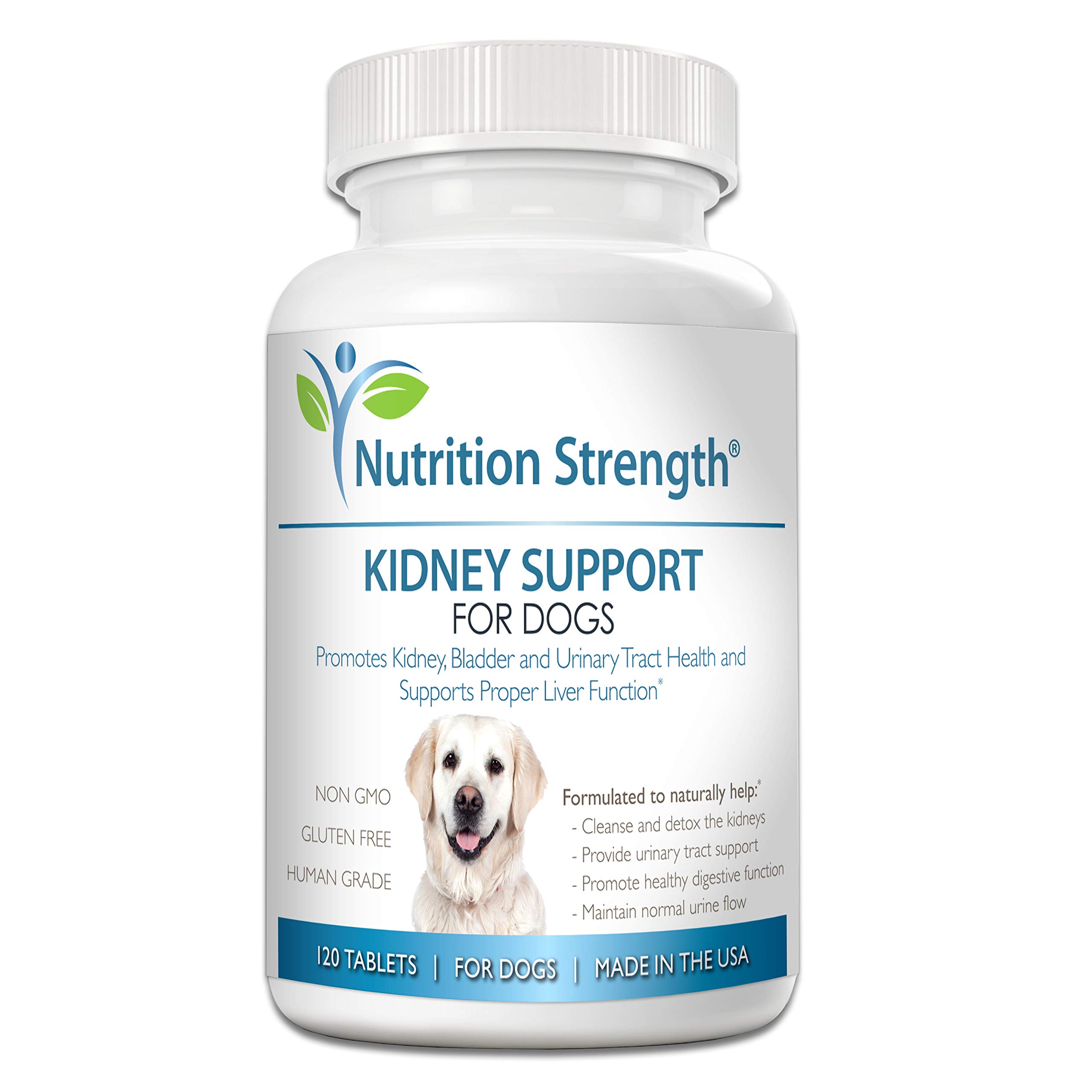 Nutrition Strength Kidney Support for Dogs - Renal, Bladder and Urinary Tract Health Supplement, Plus Immune and Digestive Support, with Organic Cranberry and Astragalus, 120 Chewable Tablets