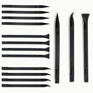 18pcs non-scratch plastic scraper tool，scratch free plastic scraper，carbon fiber plastic scraper，pen-shaped scraper，multi-purpose scraper，for tight spaces, kitchen, crevices, food, paint (black)