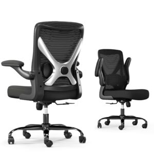 Ergalithic Ergonomic Office Chair - X-Shaped Computer Desk Chair Comfy, Gaming Chair, Office Chair with Lumbar Support, Mesh Office Chairs, Desk Chair for Long Hours (Black Silver)