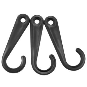 PIYANYO 3/4 inch Plastic Display Hook J-Hook for Clothing Socks Cap Underwear Hanging Display Stand, Black -500pcs