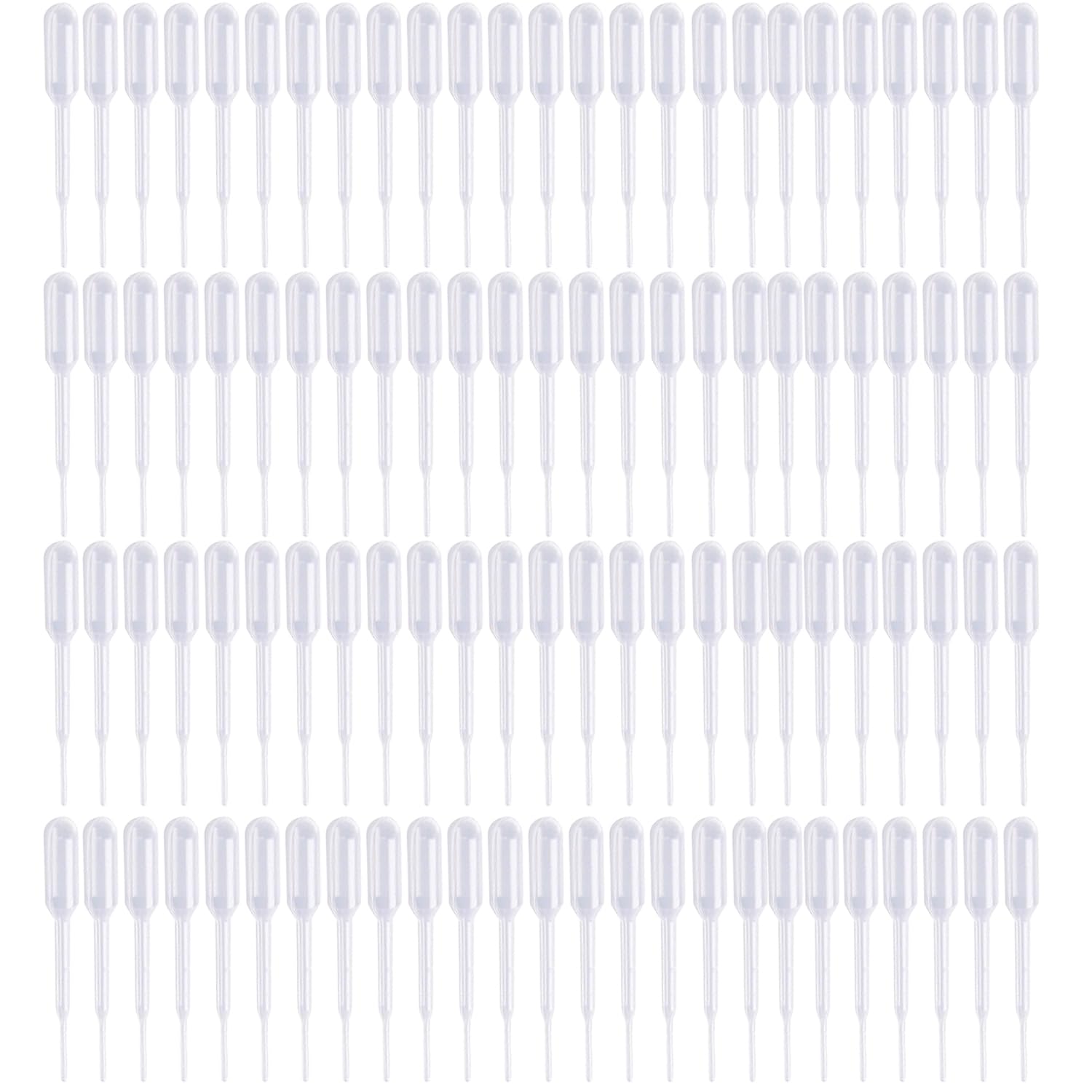 TAODAN 100PCS 0.2ml Capacity Disposable Graduated Pipettes Polyethylene Droppers Pipettes Suitable for Test Lab Chemistry Electronics Liquids