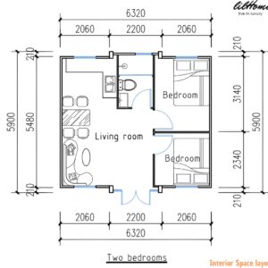 19x20FT Portable Prefabricated Tiny Home for Sale, Mobile Expandable Plastic Prefab House with 1 Full Equiped Bathroom and Kitchen,Container House for Adults Living,Foldable Home with Steel Frame