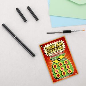 2 PCS Lottery Ticket Scratcher Tool, Metal Lottery Ticket Scratcher, Scratch Off Tool, Scratching Aid, Lotto Scratcher Label Scraper, Multi-Use Scraping Tool for Tickets Stickers Labels Films