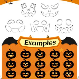 Beeplove Pumpkin Carving Kit - 25 Pcs Safe Pumpkin Carving Stencils with Lights Carving Knive Scooper Hammer, Stainless Steel Carving Tools for Halloween Adults Kids DIY Pumpkins