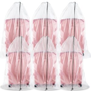 6 pack extra large clear drawstring plastic storage bags, 5 mils extra thicken large plastic storage bags, dustproof moistureproof dustproof luggage storage bags for suitcase, 35x63"& 35x47"