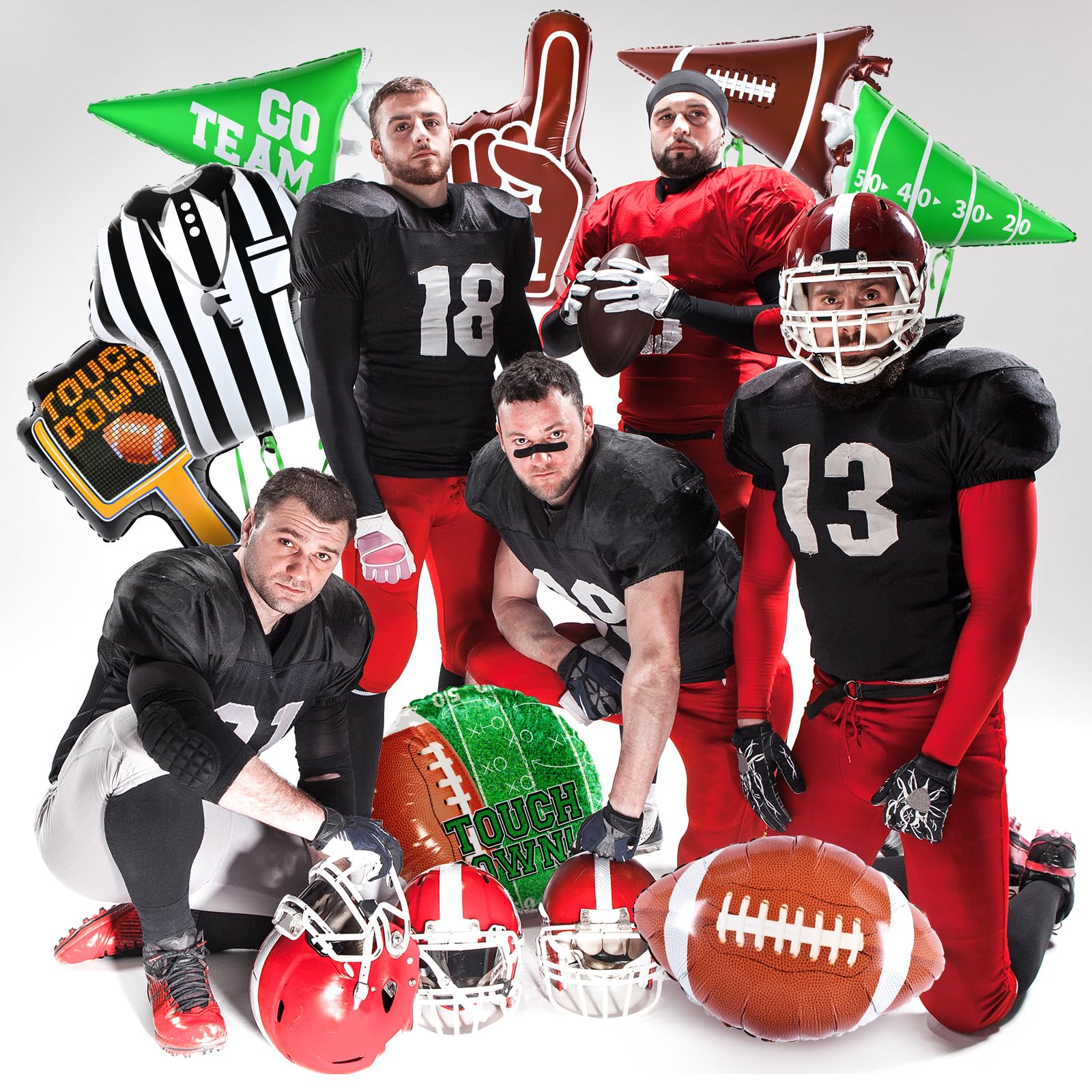 Football Party Decorations Football Shaped Foil Balloons,Touchdown Balloons for Football Birthday Party Football Game Tailgate Party Decorations