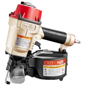 meite cn55 pneumatic coil siding nailer 15 degree 1-inch to 2-1/4-inch industrial coil nailer