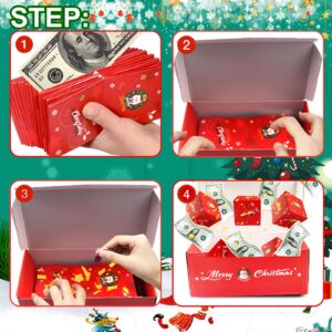 Kahedincy Surprise Gift Box Explosion, 2024 Newly Merry Christmas Surprise Gift Boxes, Folding Bounce Christmas Gift Box for Money and Birthday, Pop-Up Explosion Gift Box - Green&Red