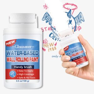 white paint, white paint for wall, wall paint for effortless cleaning & pristine walls, white touch up paint for walls to remove stain, scratches, and yellowing, water-based, ready to use(100g, white)