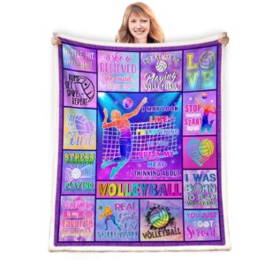 ntmanon volleyball blanket,volleyball gifts,volleyball gifts for teen girls team,gifts for volleyball lovers blanket,volleyball blanket gifts,soft warm throws blankets for home bedroom sofa 50"x 60"