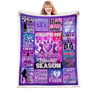 ntmanon gifts for cheerleaders,cheerleader blanket gifts for girls,cheerleader gifts blanket,cheer gifts for cheerleaders,cheerleading gift ideas,cheer coach gift,cheerleader gift for girls 50" × 60"