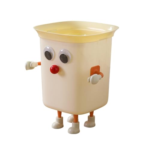 LEADSDGE Trash Bin DIYs Kitchen Container Bin Funny Large Eye Trash Bin Garbage Can For Office Kids Bedroom Bathroom Home Decorations