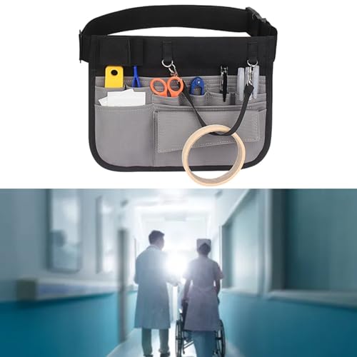 Nurse Fanny Pack for Medicine Supplies Nurse Fanny Pack Large Capacity Multiple Slots Waterproof 600D Oxford Cloth Waist Bag for Medicine Supplies