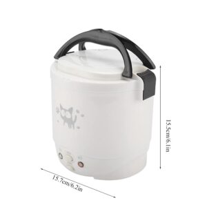 Mini Rice Cooker, 12V Electric Lunch Box Multifunctional Portable Rice Cooker Food Automatic Non Stick Pot for Car Travel Camping (White)