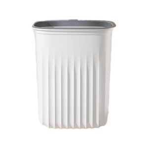 Trash Can - Household Kitchen Trash Can, Plastic Waste Basket, Lidless Press Ring Bathroom Trash Can, Multi-Functional Rubbish Bin, for Bathrooms, Laundry Room, Kitchens & Offices