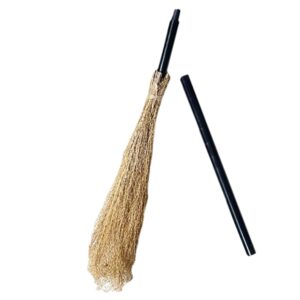 laladefiee masquerade witch broom halloween witch besom prom props halloween besom for decor wizard broomstick halloween costume halloween home decor broom prop toy broom ornament wooden