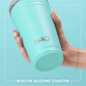 Swig Life 24oz Party Cup, Stackable Insulated Travel Coffee Tumbler with EZ Slider Lid, Cup Holder Friendly Travel Thermos, Stainless Steel 24 oz Tumbler, Reusable Coffee Mug (Sweet And Spooky)