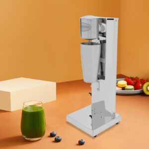 Milkshake Maker, Commercial Single Head Drink Mixer Machine,Cocktail Tea Drink Mixer,Stainless Steel Milk Shakes Machine,Home Smoothie Malt Blender 180W 110V