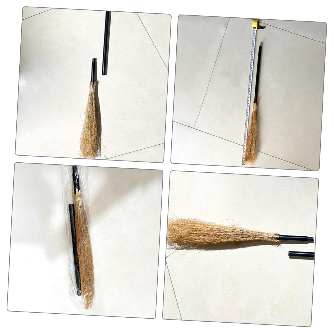 LALADEFIEE Masquerade Witch Broom Halloween Witch Besom Prom Props Halloween Besom for Decor Wizard Broomstick Halloween Costume Halloween Home Decor Broom Prop Toy Broom Ornament Wooden