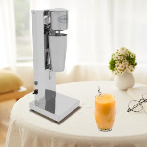 Milkshake Maker, Commercial Single Head Drink Mixer Machine,Cocktail Tea Drink Mixer,Stainless Steel Milk Shakes Machine,Home Smoothie Malt Blender 180W 110V