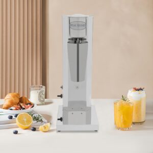 Milkshake Maker, Commercial Single Head Drink Mixer Machine,Cocktail Tea Drink Mixer,Stainless Steel Milk Shakes Machine,Home Smoothie Malt Blender 180W 110V