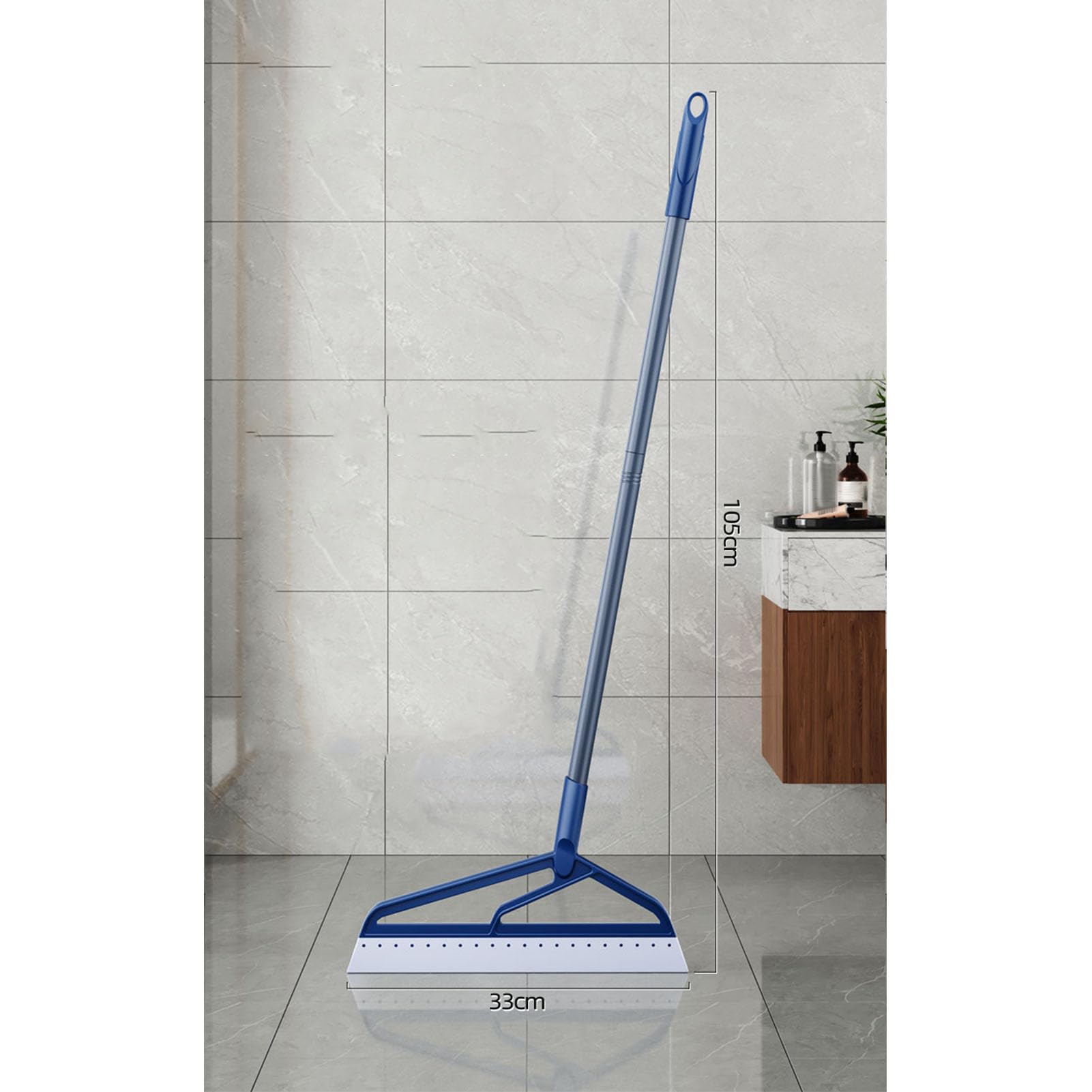 Septpenta Floor Squeegee Broom, Full Surface Silicone Broom, Pet Hair Remover, Smart Broom for Indoor Cleaning, Cleans Glass, Fine Dust, Hair, Liquids