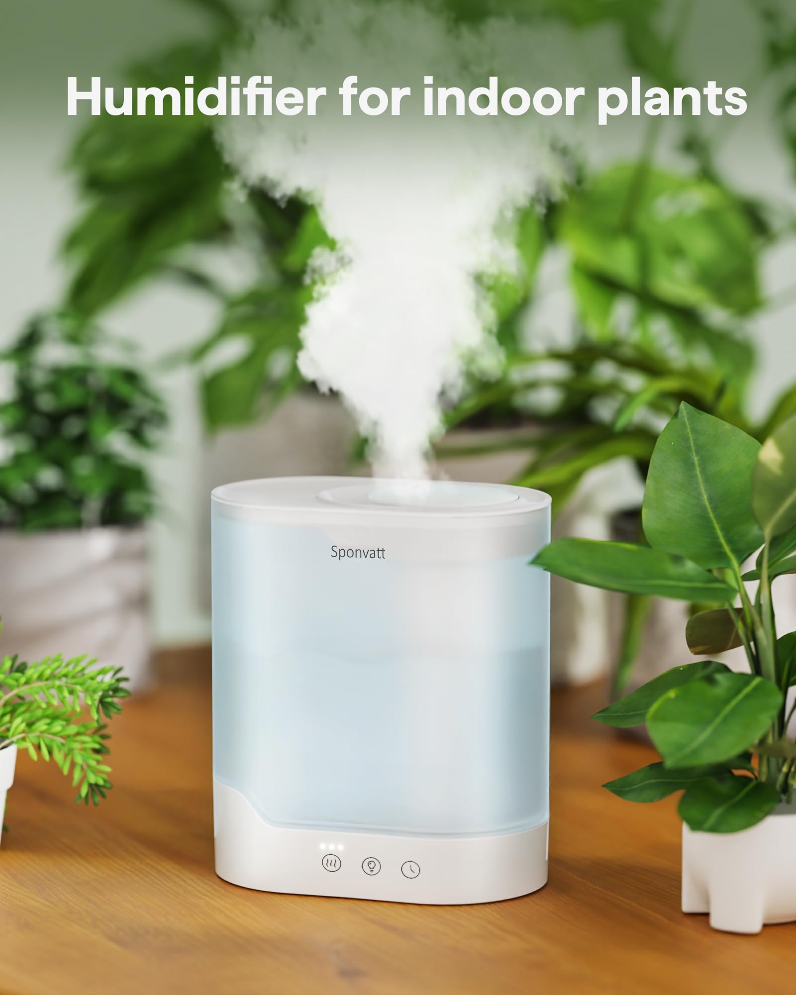 Sponvatt Humidifiers for Bedroom Home,2.5L Top Fill Cool Mist Air Humidifier for Large Room Baby Nursery,Quiet Ultrasonic,With Oil Diffuser and Nightlight,for Plants,Office,Easy to Clean,Auto Shut-Off