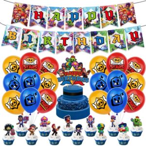 theme birthday decoration set i balloon party supplies game on boy i birthday banner cake topper decoration baby shower kid party i video game party theme