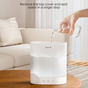 Sponvatt Humidifiers for Bedroom Home,2.5L Top Fill Cool Mist Air Humidifier for Large Room Baby Nursery,Quiet Ultrasonic,With Oil Diffuser and Nightlight,for Plants,Office,Easy to Clean,Auto Shut-Off