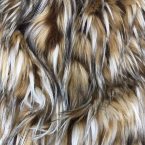 fashion fabrics llc faux fur fabric (beige multicolor coyote)