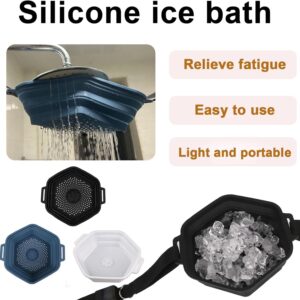 Arctic Ice Shower Kit for Recovery, Portable Quick Ice Bath Tub Mini, Foldable Silicone Ice Shower Bath Bucket