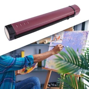 DYNWAVE Poster Storage Tube Document Storage Tube Expanding Carry Case Scrolls Holder Blueprint Case Tube for Drawings, Blueprints, Red