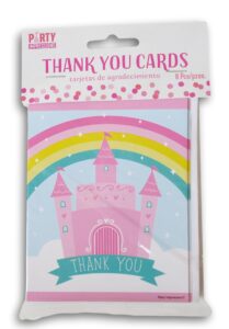 making the grade princess castle thank you cards and envelopes - 8 count