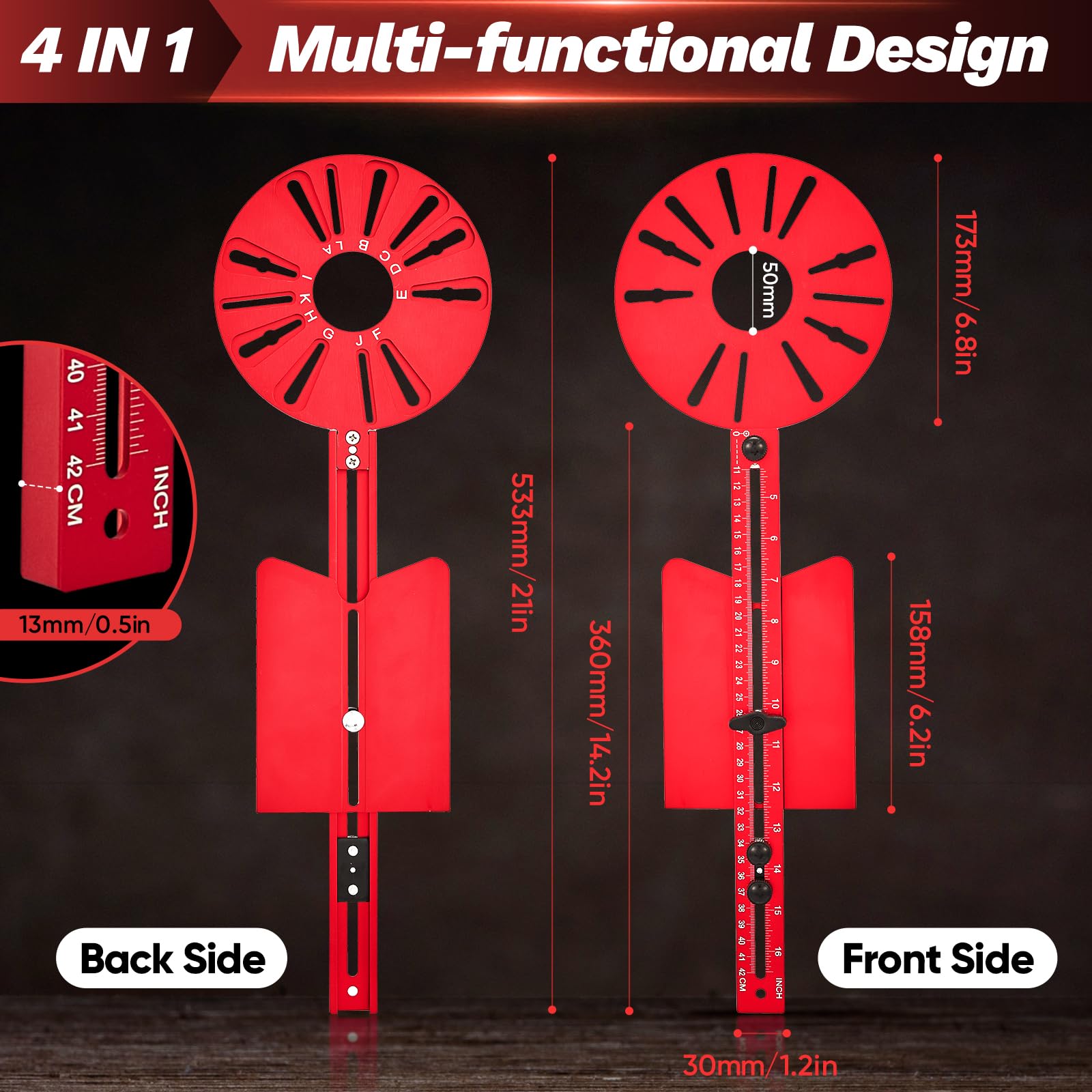 Saker Upgraded Router Milling Groove Bracket|Router Woodworking Tools|Cabinet Hardware Jig|Universal Router Circle Cutting Jig