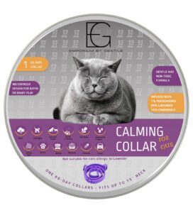 calming collar for cats, for 60-days with fast-acting pheromones for anxiety and stress relief, provides long-lasting comfort, keeps your cat calm and relaxed, lavender aromatherapy